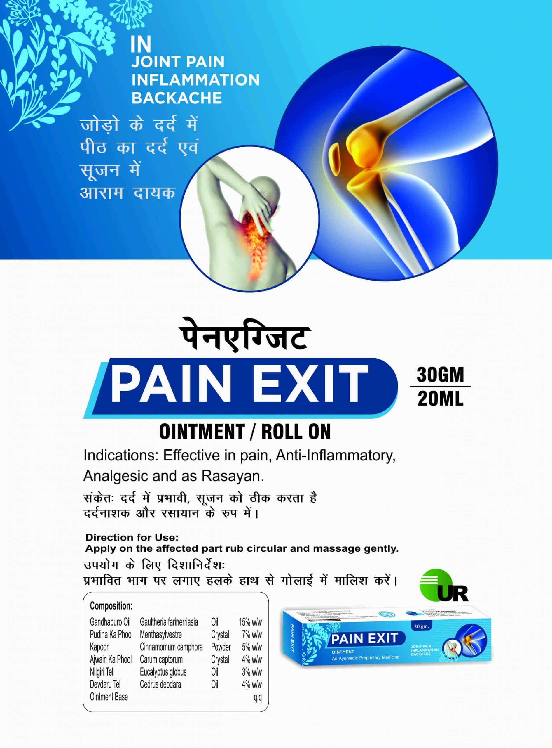 PAIN EXIT GEL Manufacturers & Franchise | Uniray Lifesciences